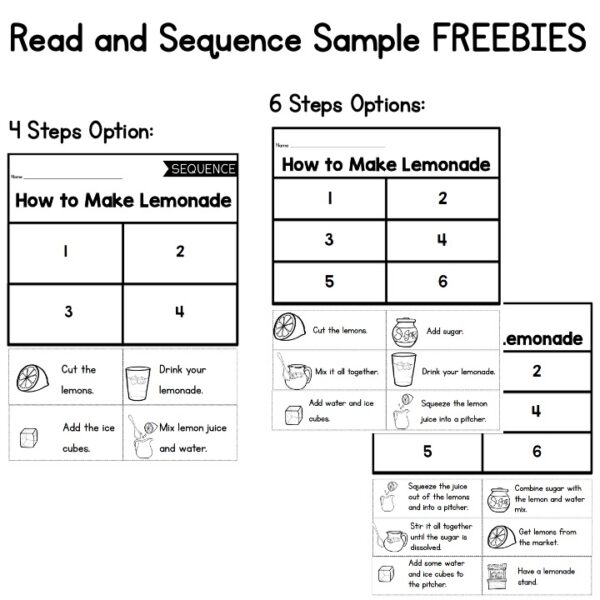 Read and Sequence (unit makeover and a lemonade freebie) - Sarah's ...