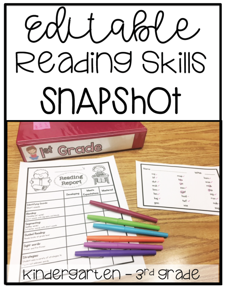 Reading Skills Snapshots - Sarah's Teaching Snippets