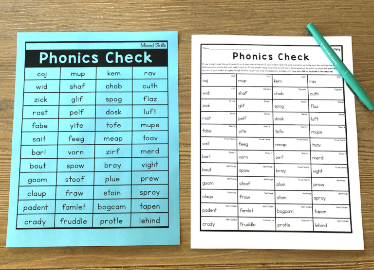 Phonics Assessments - Sarah's Teaching Snippets
