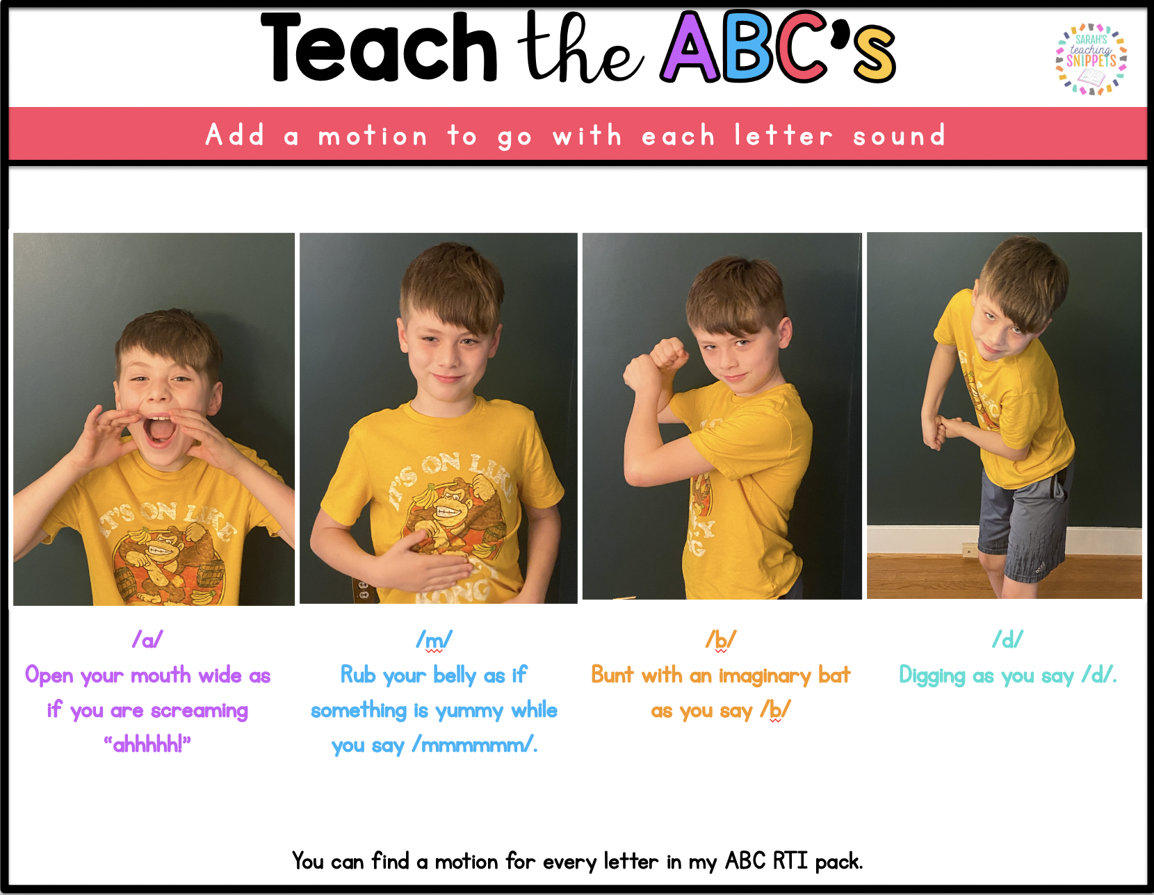 Alphabet Instruction: Sound to Symbol Awareness - Sarah's Teaching Snippets