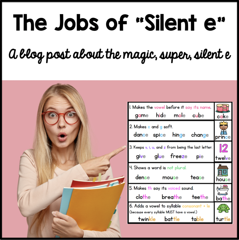 The Jobs Of Silent E Sarah s Teaching Snippets