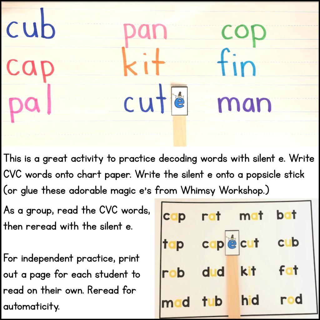 The Jobs of Silent e - Sarah's Teaching Snippets