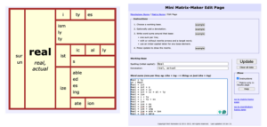 How to Use a Word Matrix - Sarah's Teaching Snippets